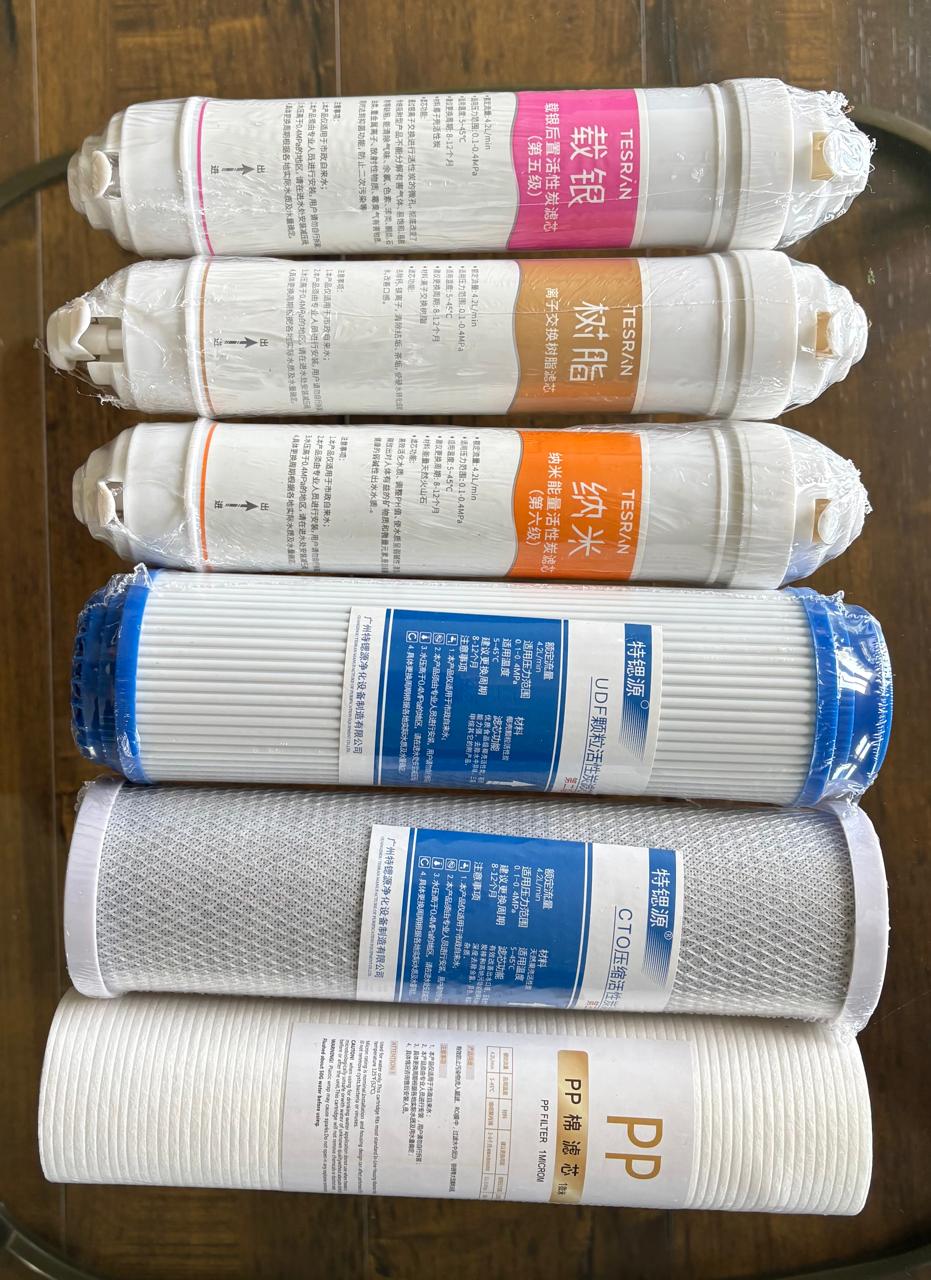 7-Stages RO Machine, one-year Replacement Filter Pack - Aquanest Water ...