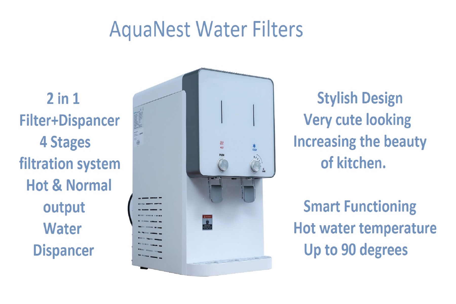 4-Stage Water Filter with Built-in Dispenser (Hot and Normal Output ...